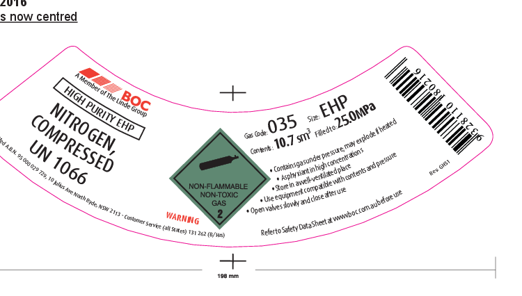 035EHP BOC NITROGEN HP EHP EHP SIZE | Black Cat Gas